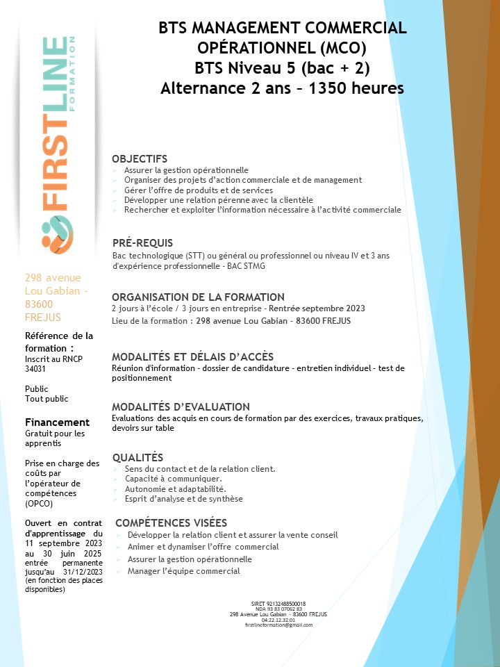BTS MCO – First Line Formation